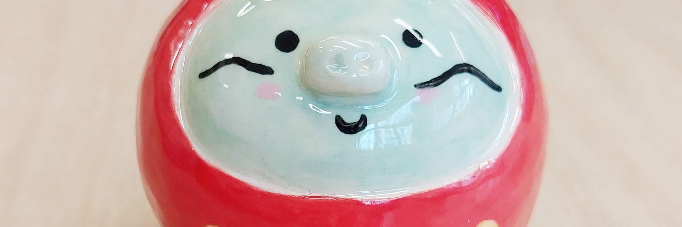 [Buy one, get one free] Yushou/Dharma/Lucky Cat Workshop｜Ceramics face ...